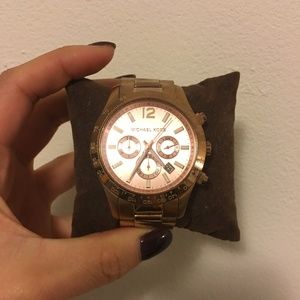 Michael Kors | Accessories | Michael Kors Rose Gold Oversized Boyfriend ...